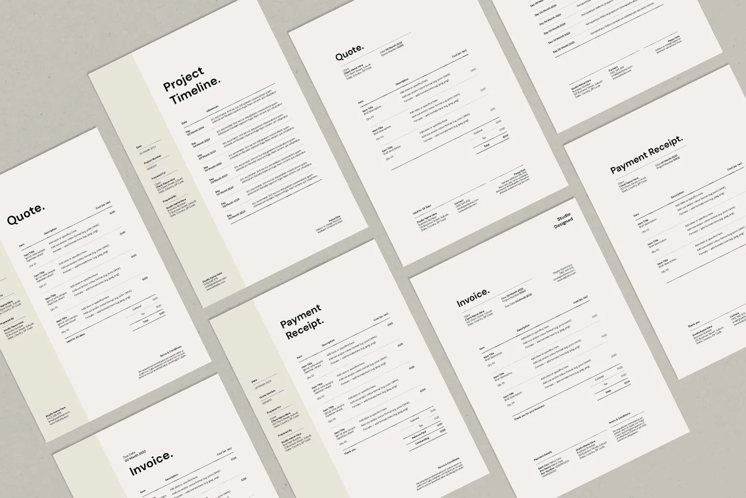 Freelance Template Bundle — HANNAH BACON