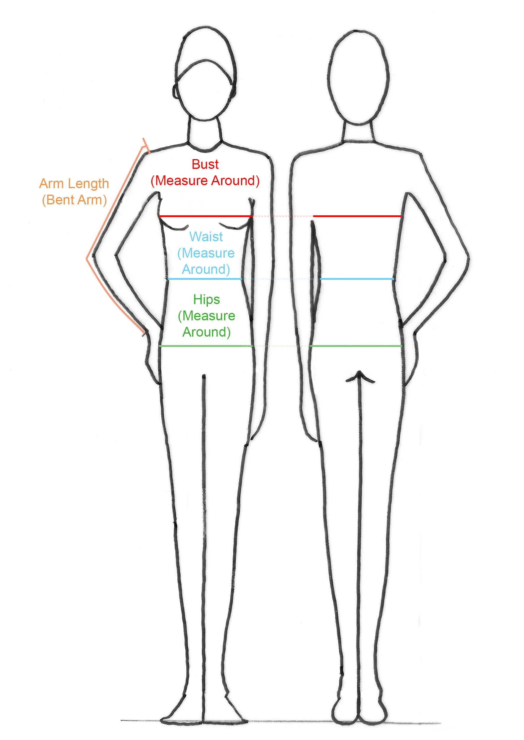 Womens Size Guide — Order Materia