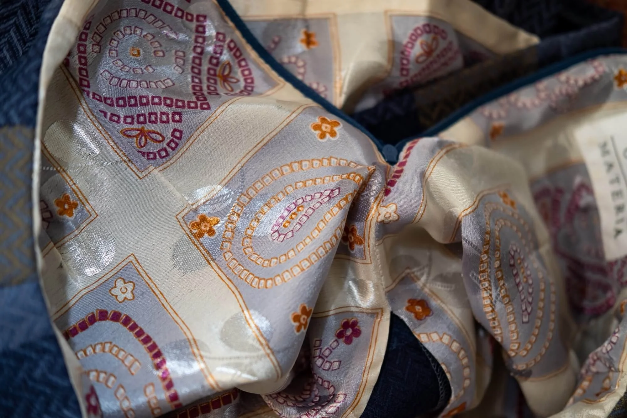 Women’s Prussian Blue, Muted Grey Blue and Olive 100% Wool Skirt with a ...