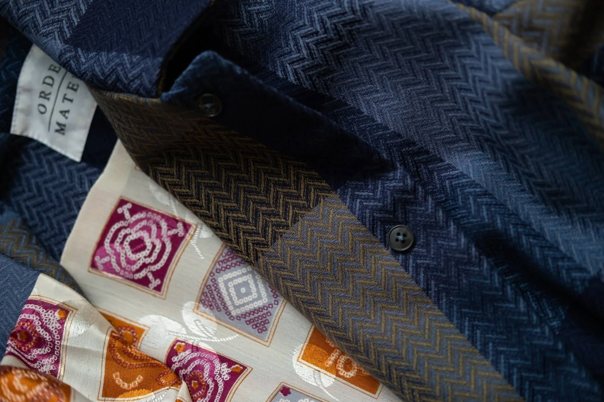 Women’s Prussian Blue, Muted Grey Blue and Olive 100% Wool Short Jacket ...