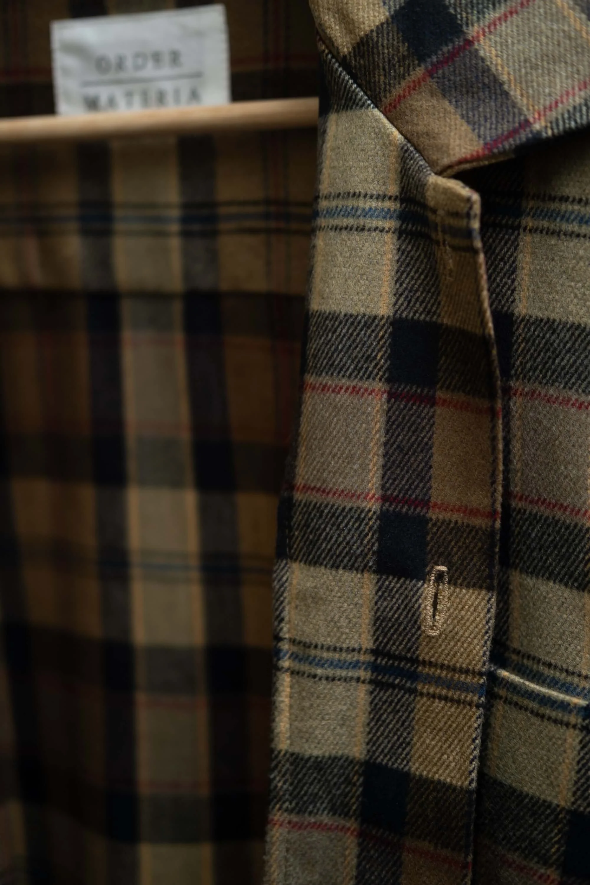 Men’s Soft Brushed Wool Olive, Light Sage Green and Darkest Blue Check ...