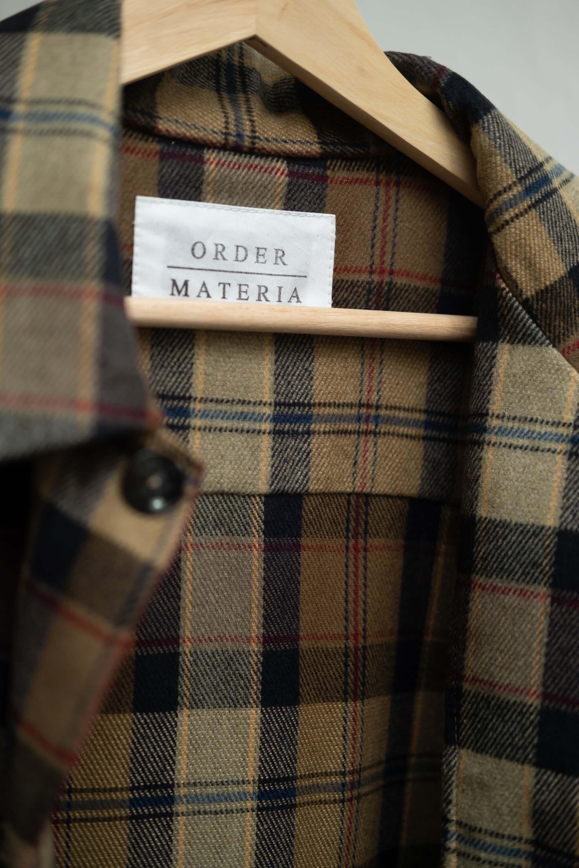 Men’s Soft Brushed Wool Olive, Light Sage Green and Darkest Blue Check ...