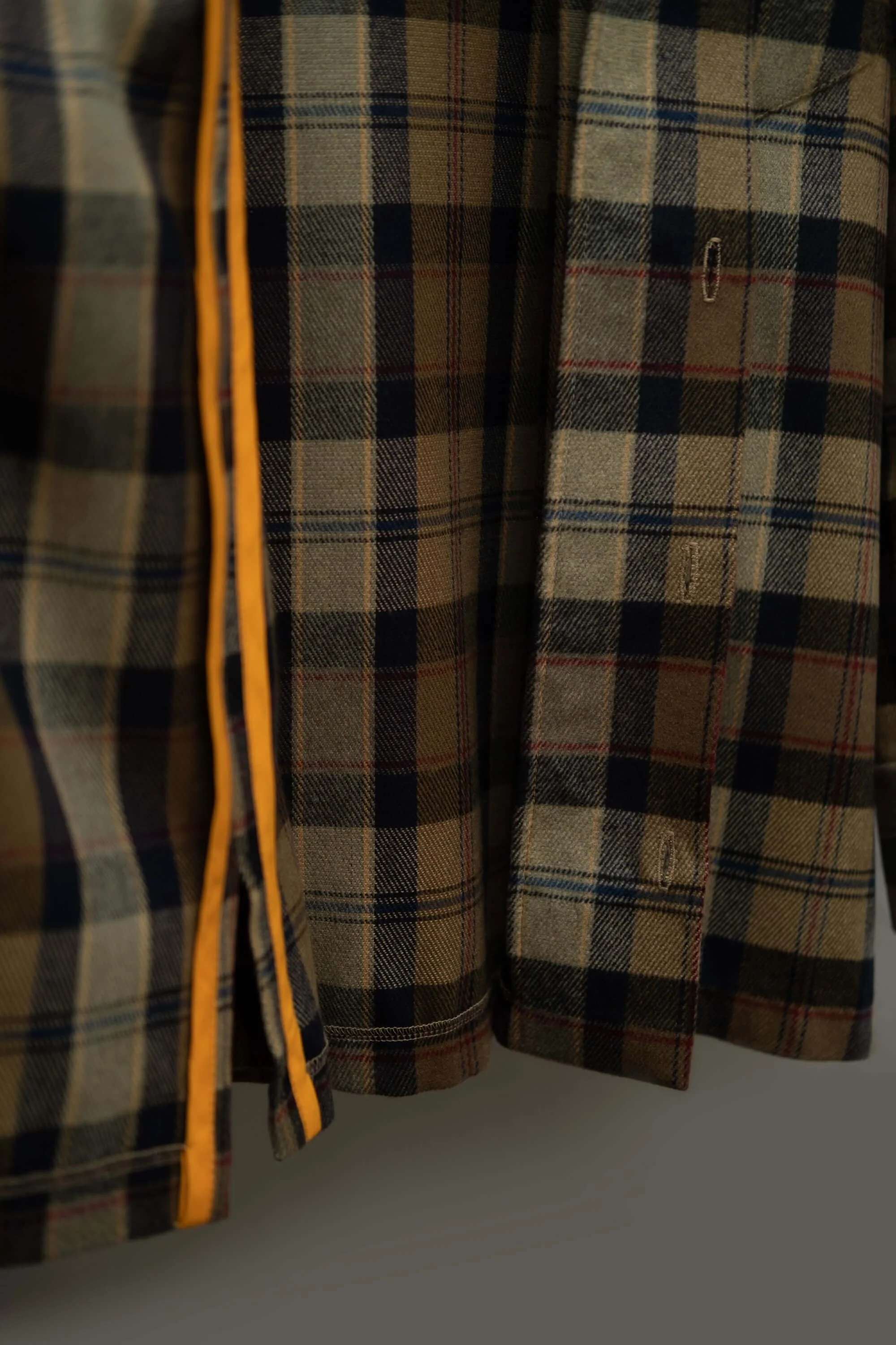 Men’s Soft Brushed Wool Olive, Light Sage Green and Darkest Blue Check ...