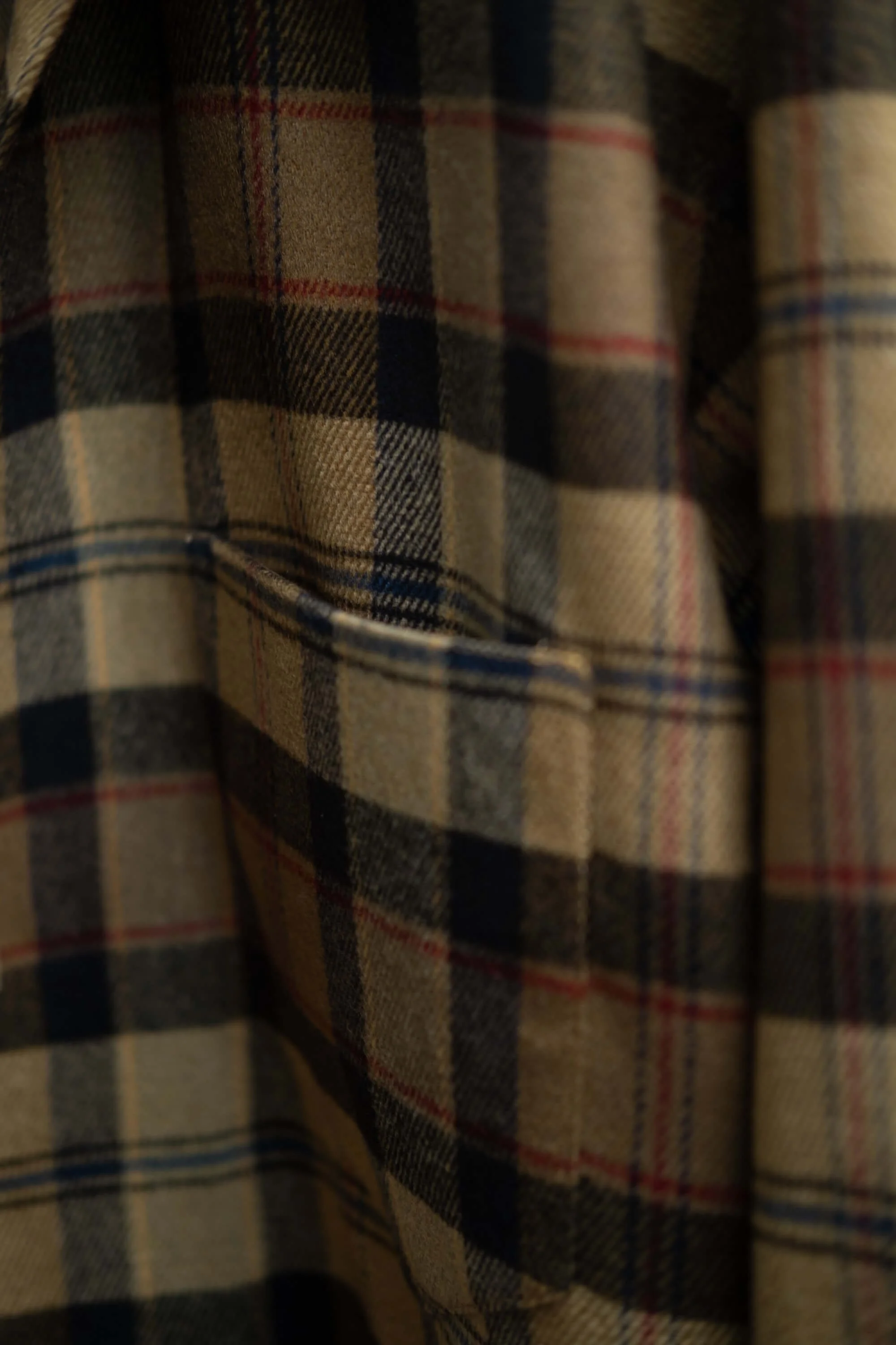 Men’s Soft Brushed Wool Olive, Light Sage Green and Darkest Blue Check ...