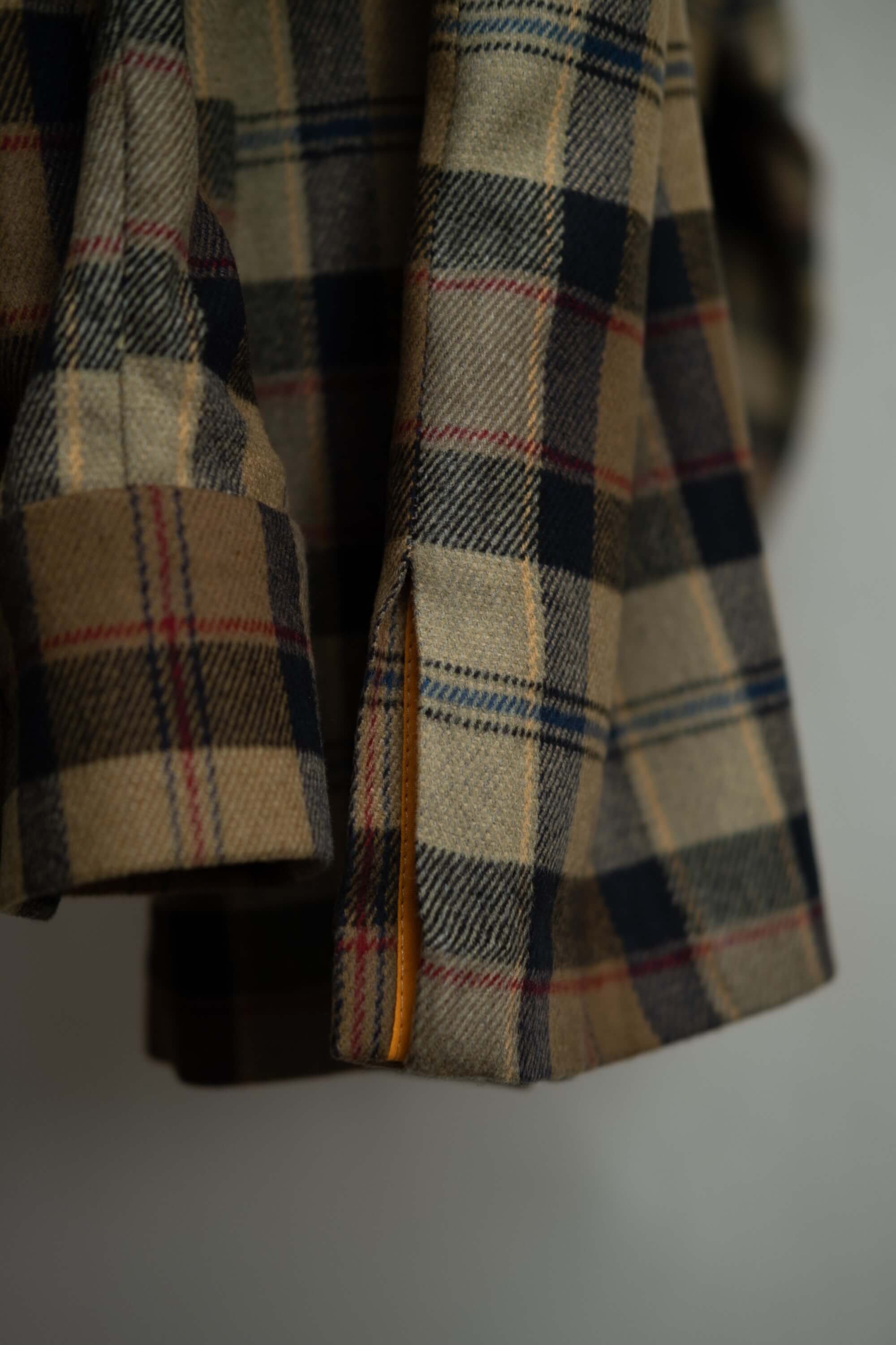 Men’s Soft Brushed Wool Olive, Light Sage Green and Darkest Blue Check ...