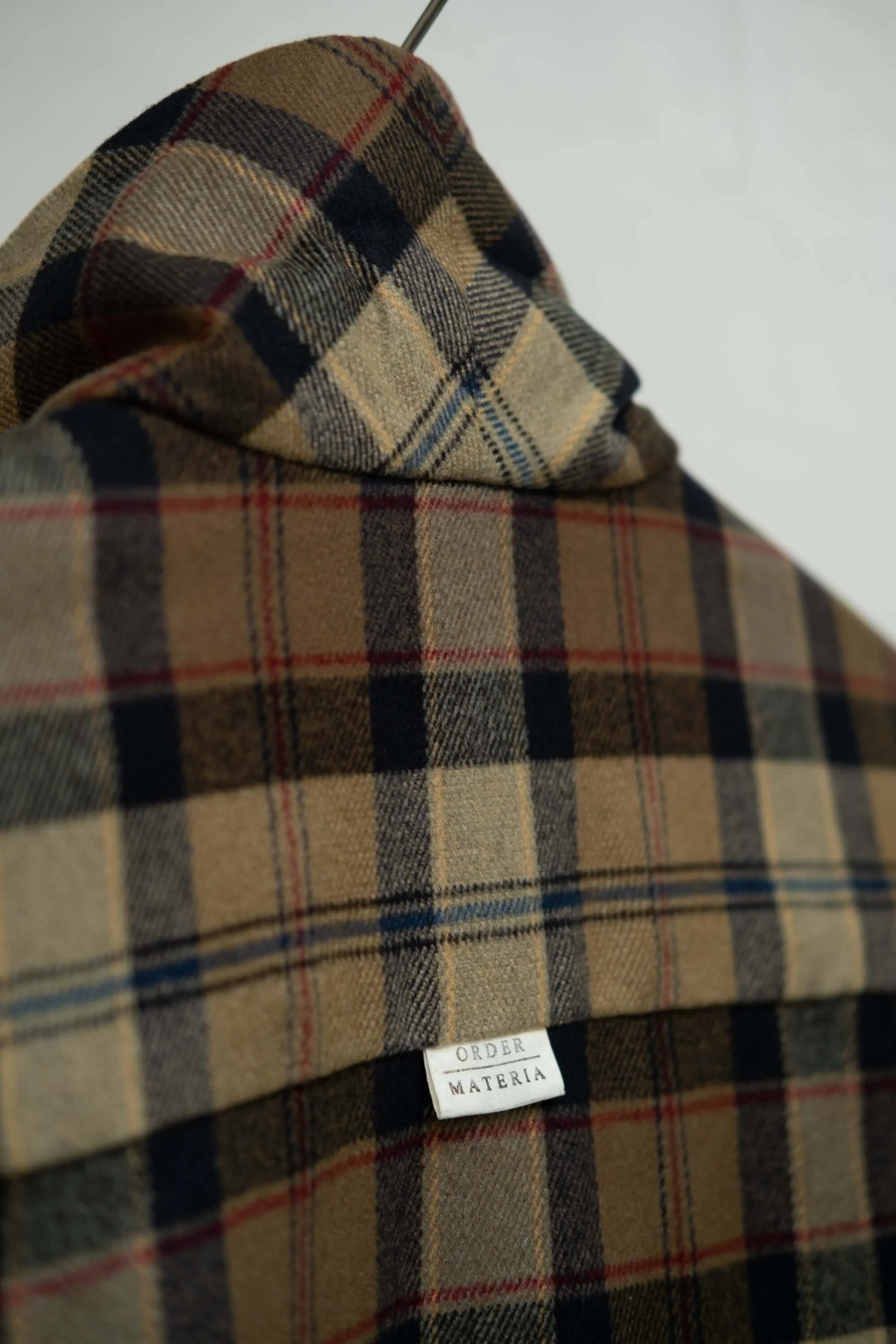 Men’s Soft Brushed Wool Olive, Light Sage Green and Darkest Blue Check ...