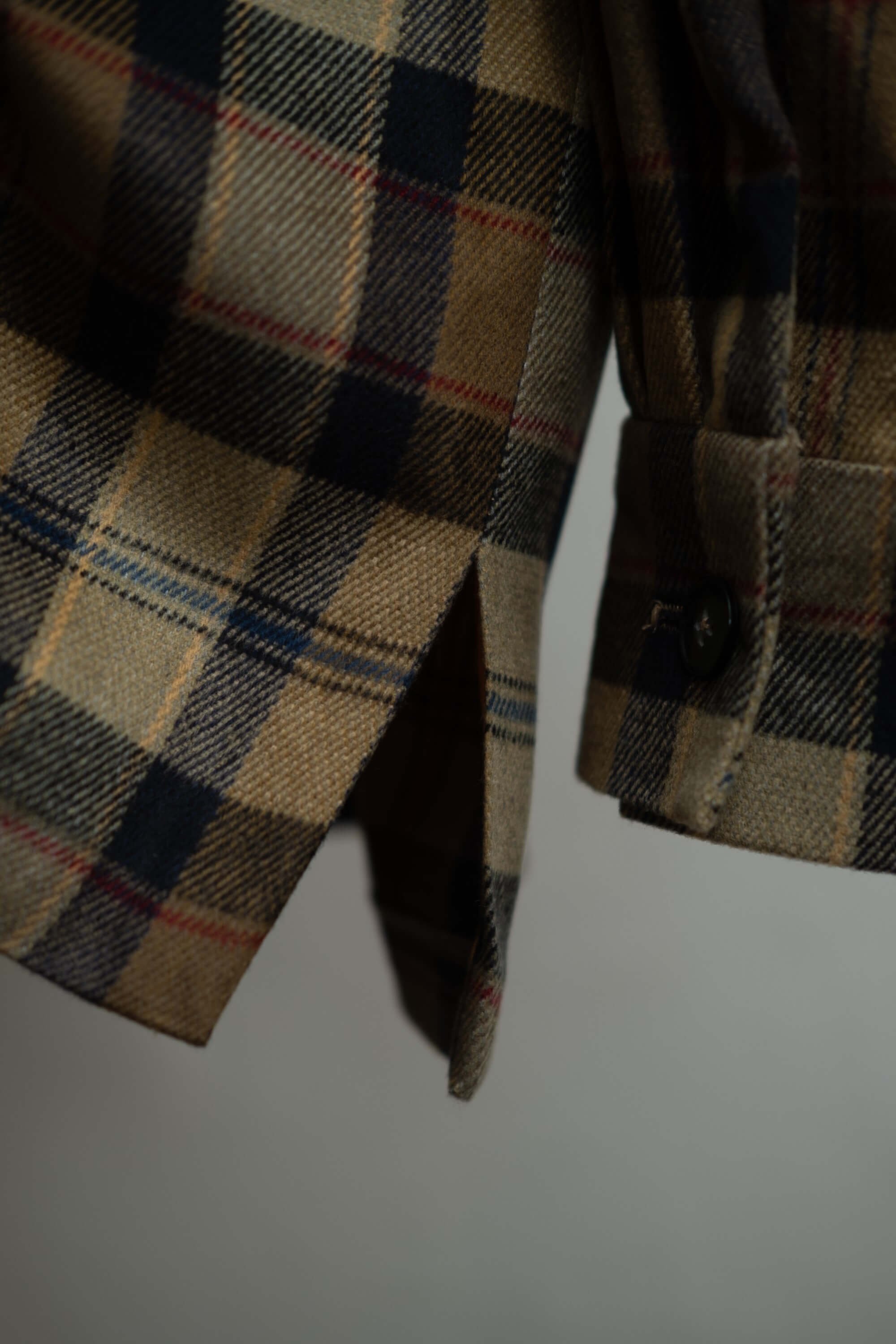 Men’s Soft Brushed Wool Olive, Light Sage Green and Darkest Blue Check ...