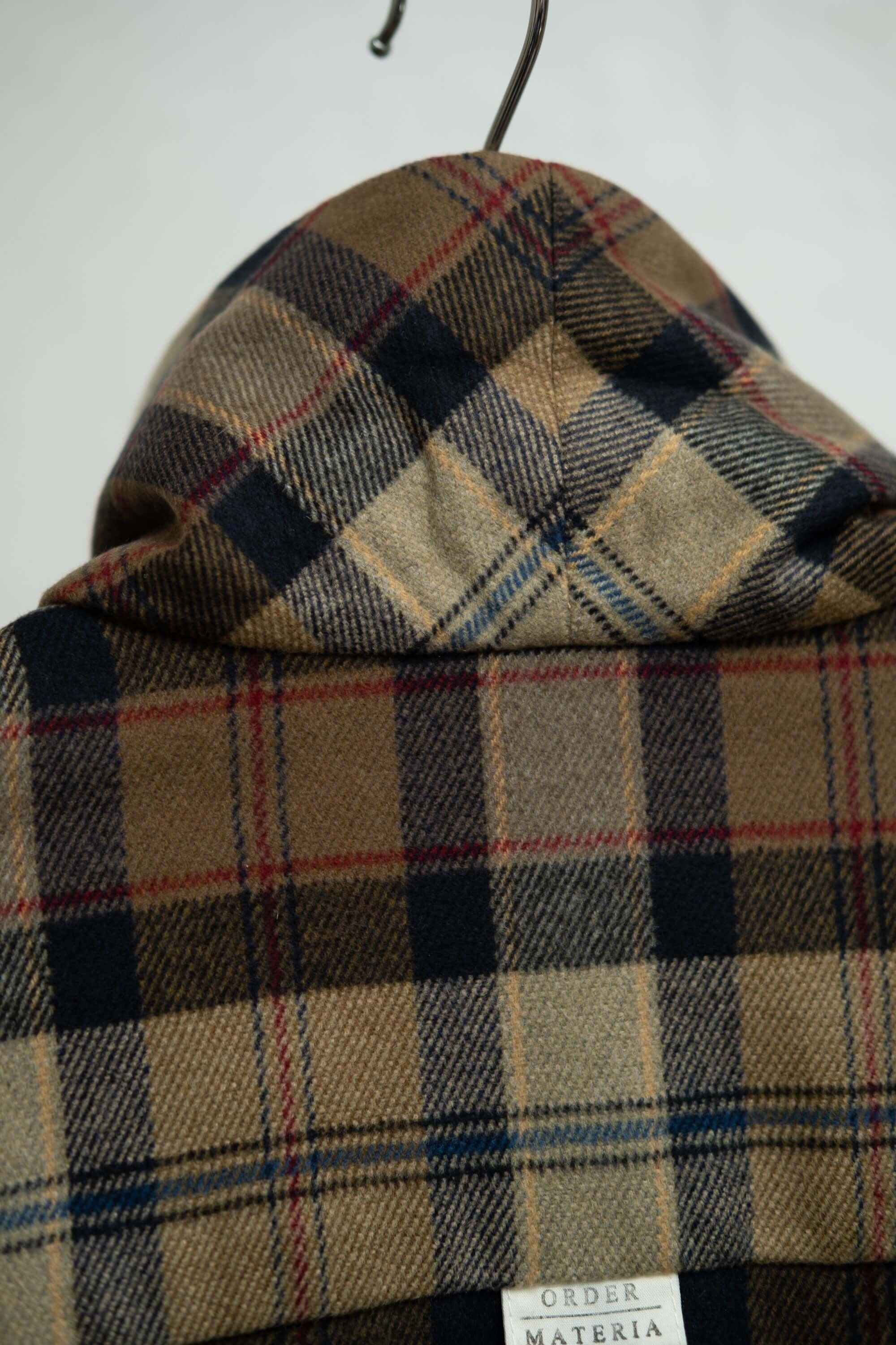 Men’s Soft Brushed Wool Olive, Light Sage Green and Darkest Blue Check ...
