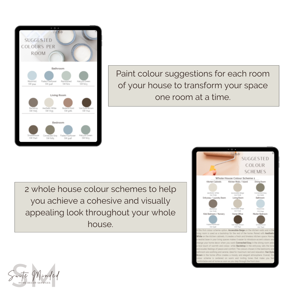 Earthy Tones Whole House Colour Palette with Sherwin Williams Paint ...