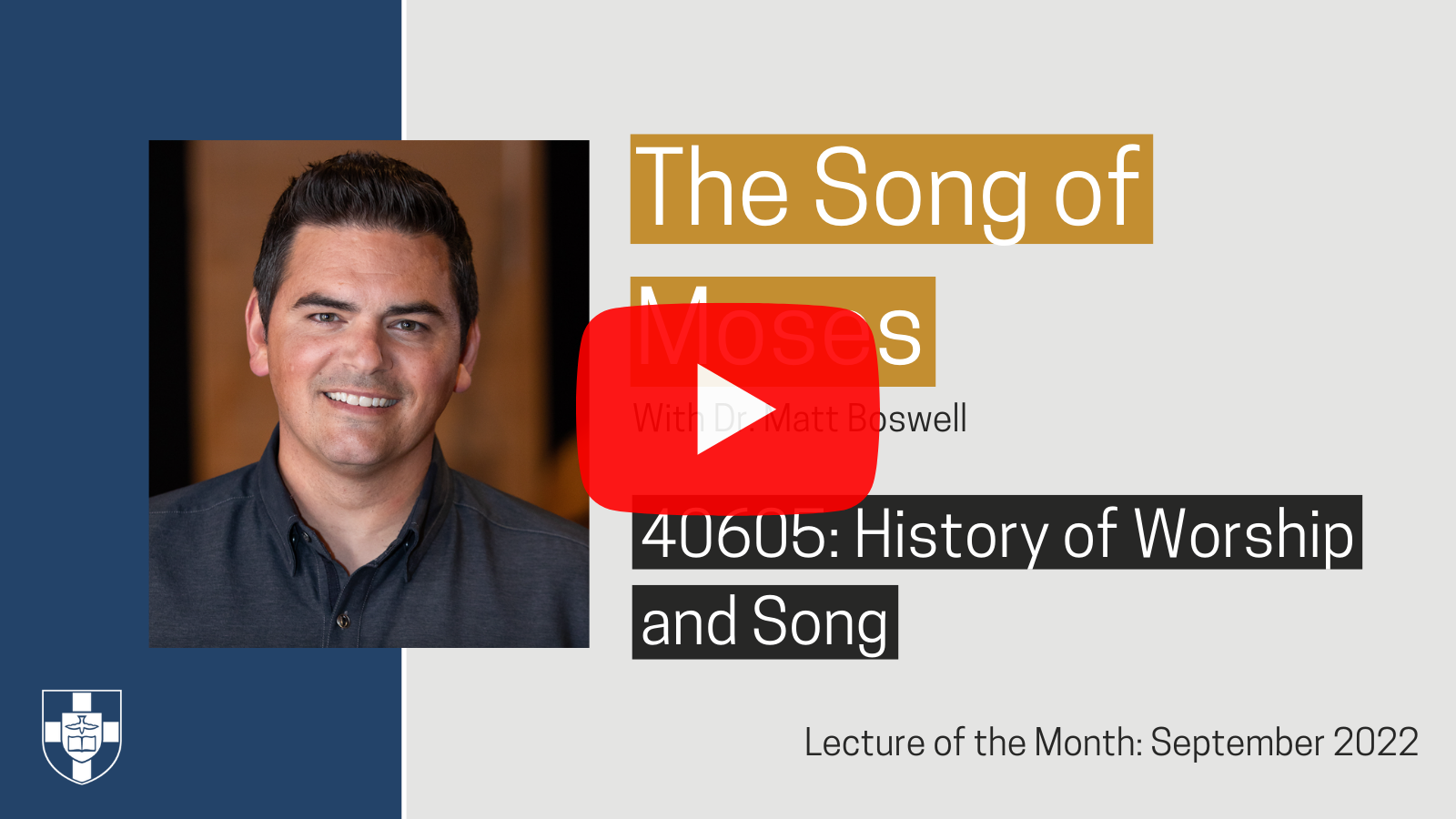 Lecture Archive — The Southern Seminary and Boyce Online Global Campus Hub