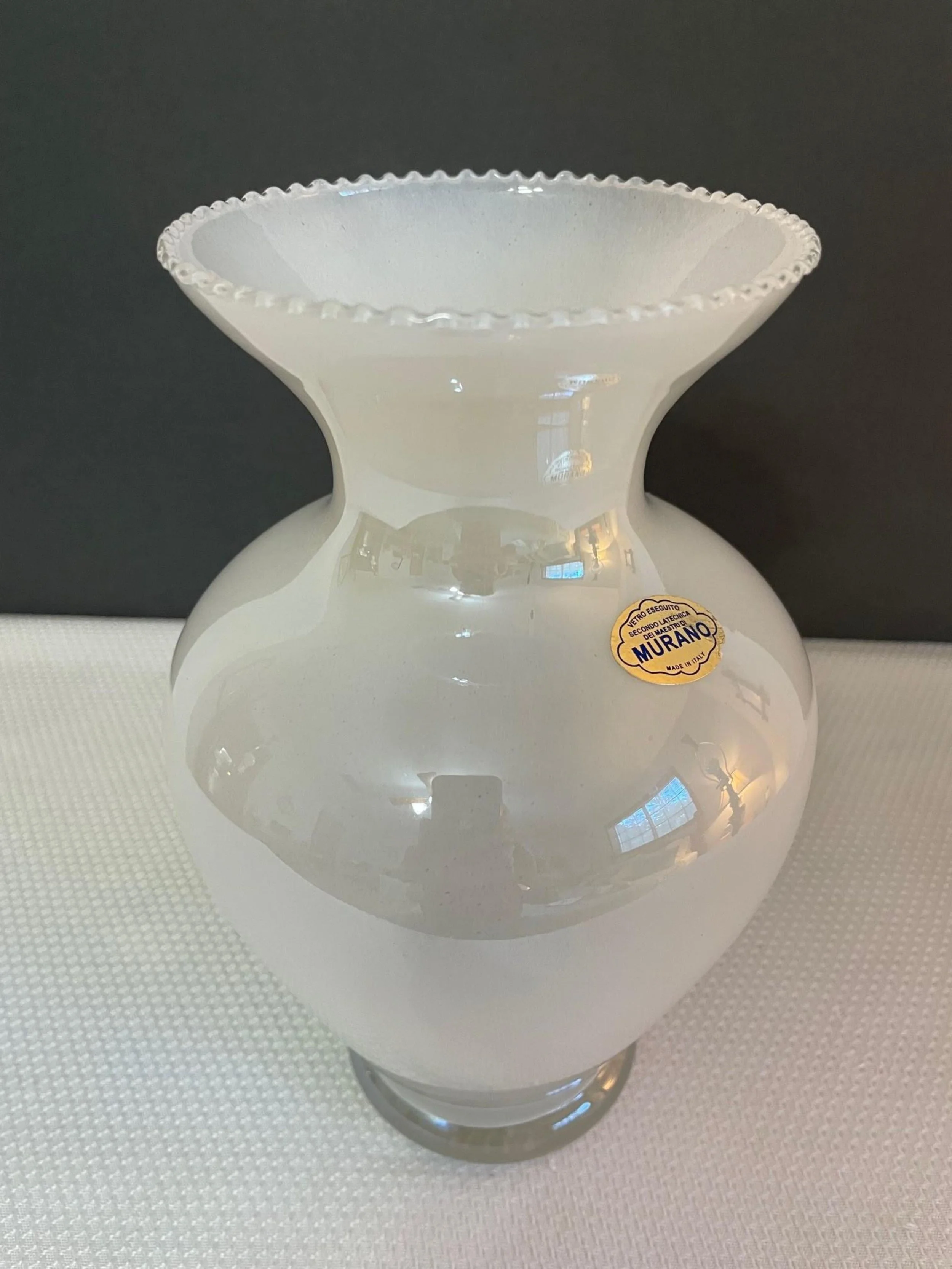 Mid 20th Century Handblown Ruffle Art Glass Vases - a Pair — Sunset ...