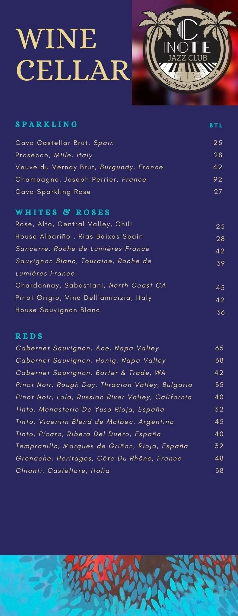 MENU — C-NOTE