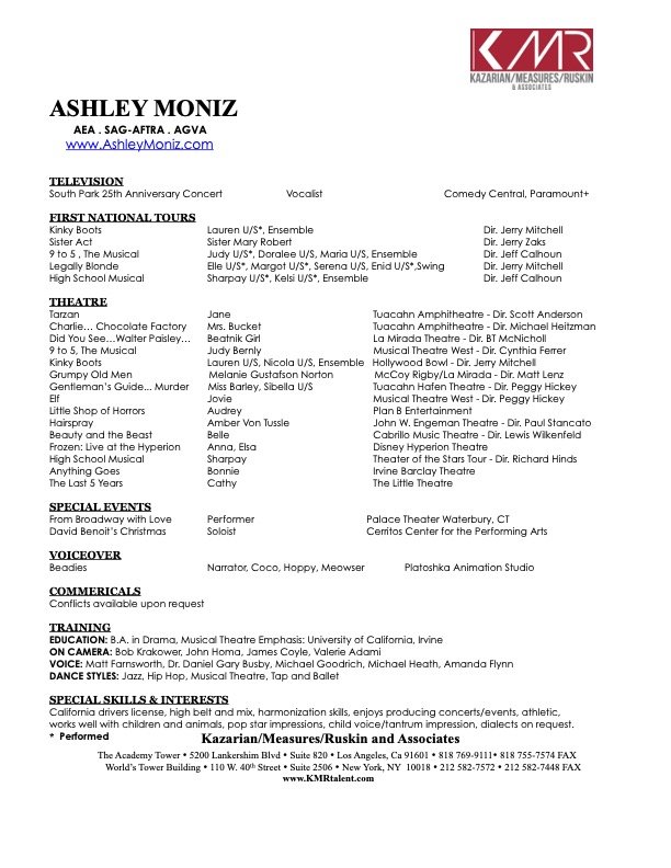 Resume — ASHLEY MONIZ