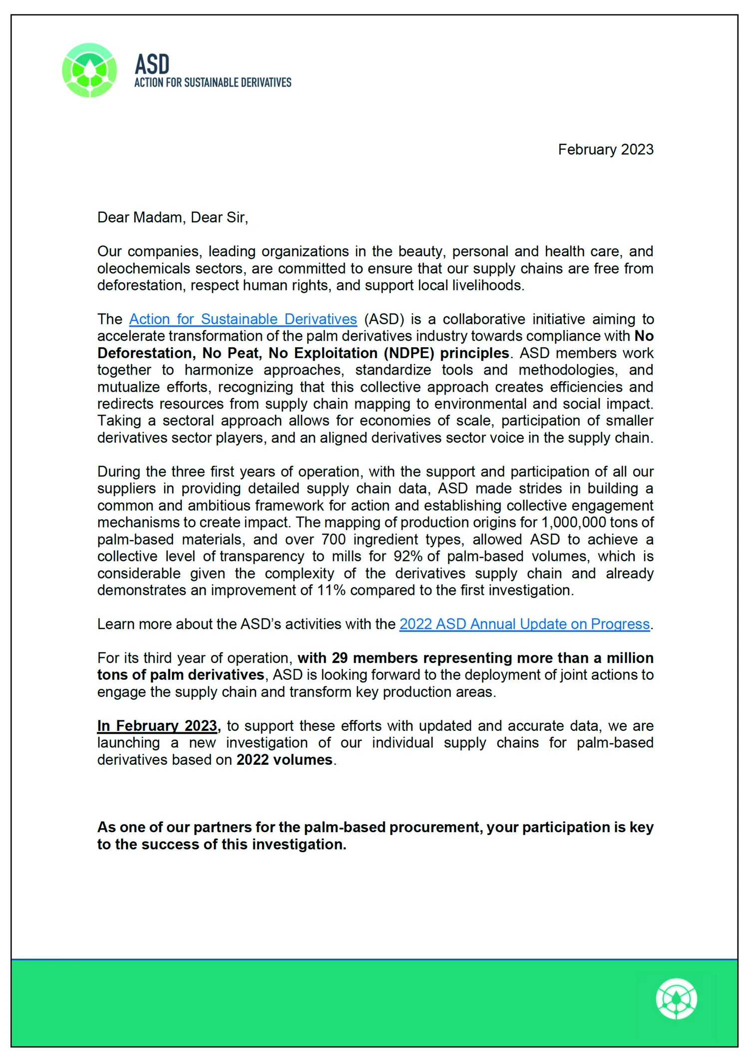 Transparency Investigation Resources — Action for Sustainable Derivatives
