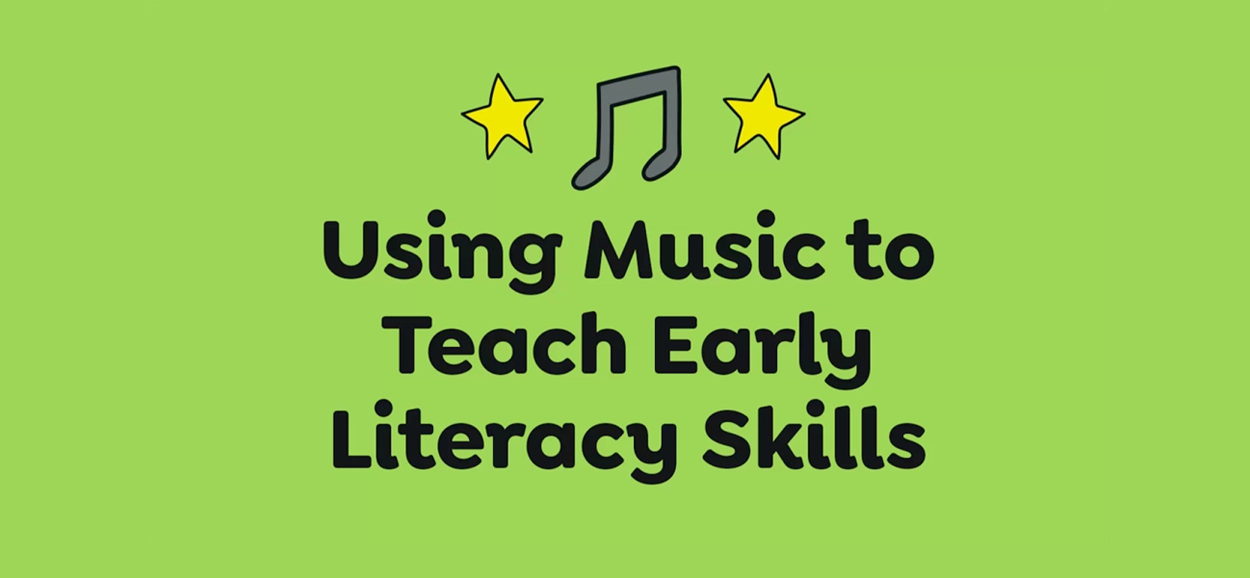 Using Music to Teach Early Literacy Skills — Sing Out and READ