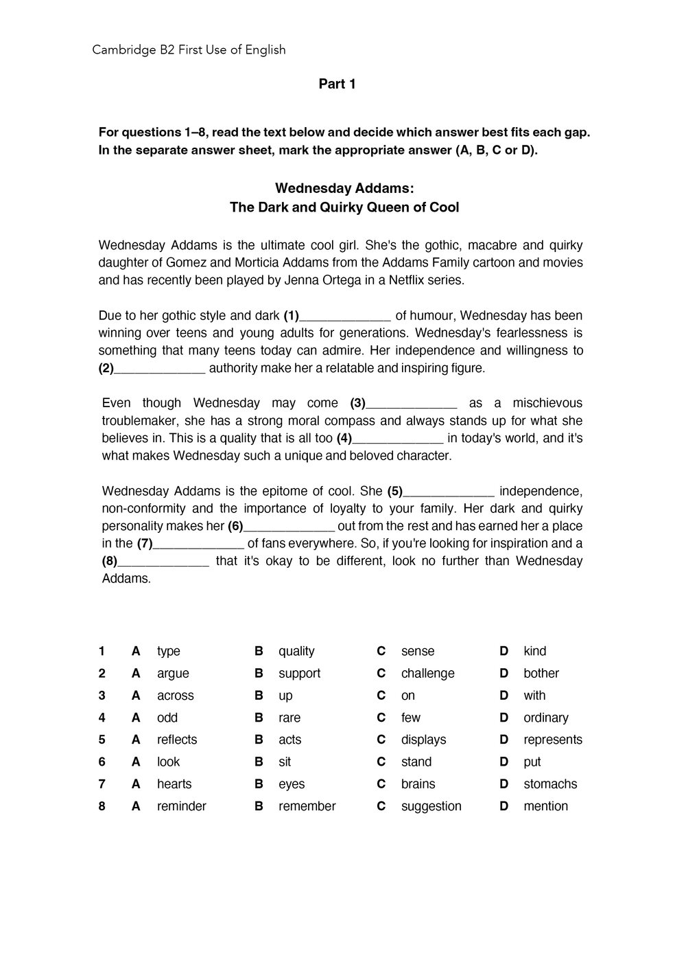 #001 | Daily Cambridge English Practice | B2 Use of English Multiple ...