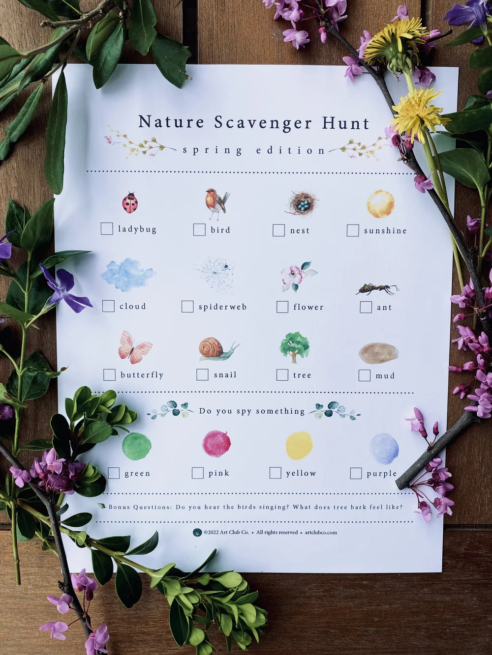 Nature Scavenger Hunt - Summer Edition — Art Club Co.