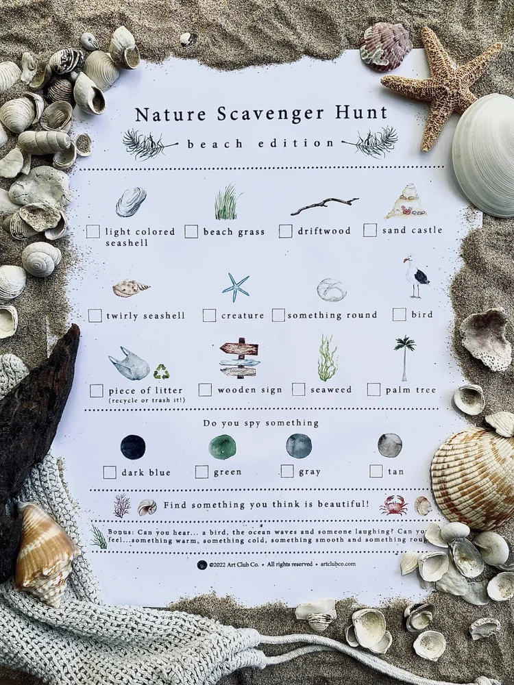 Nature Scavenger Hunt - Summer Edition — Art Club Co.