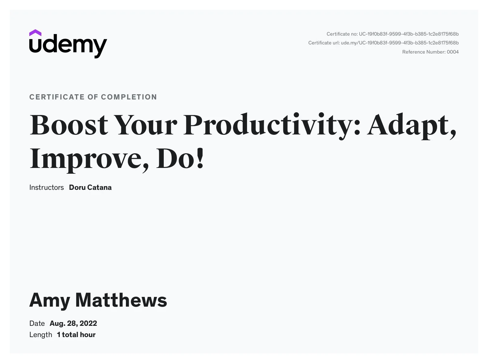 Boost Your Productivity: Adapt, Improve, Do! — Amy Matthews | C V