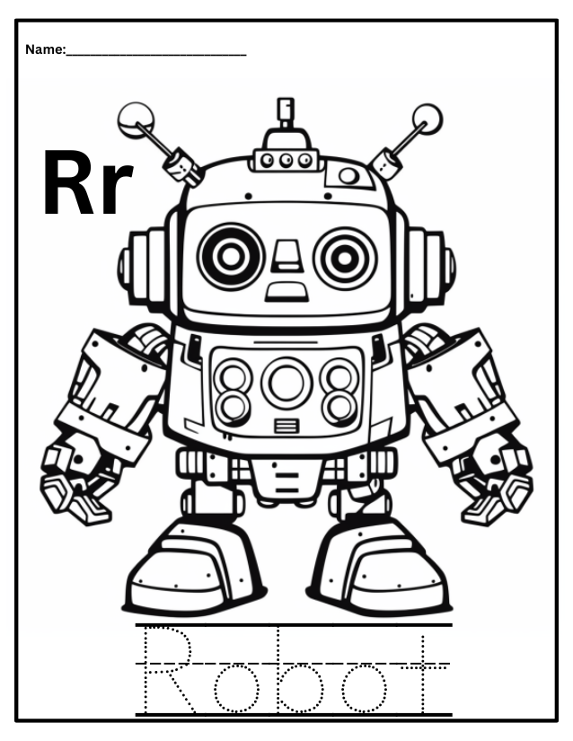 Cool Robot Coloring Pages