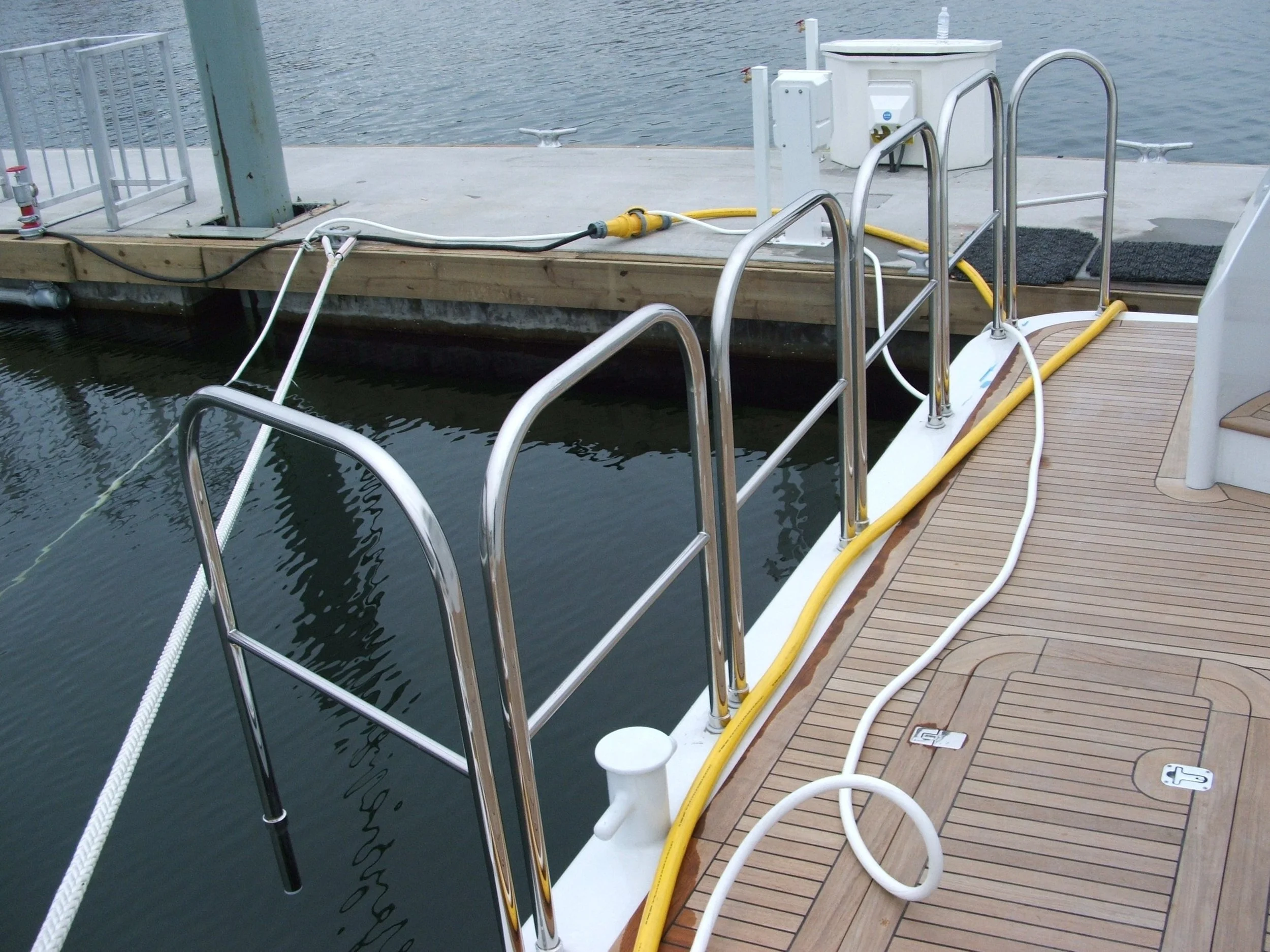 Stern platform railing — Pro-Tech Yacht Services