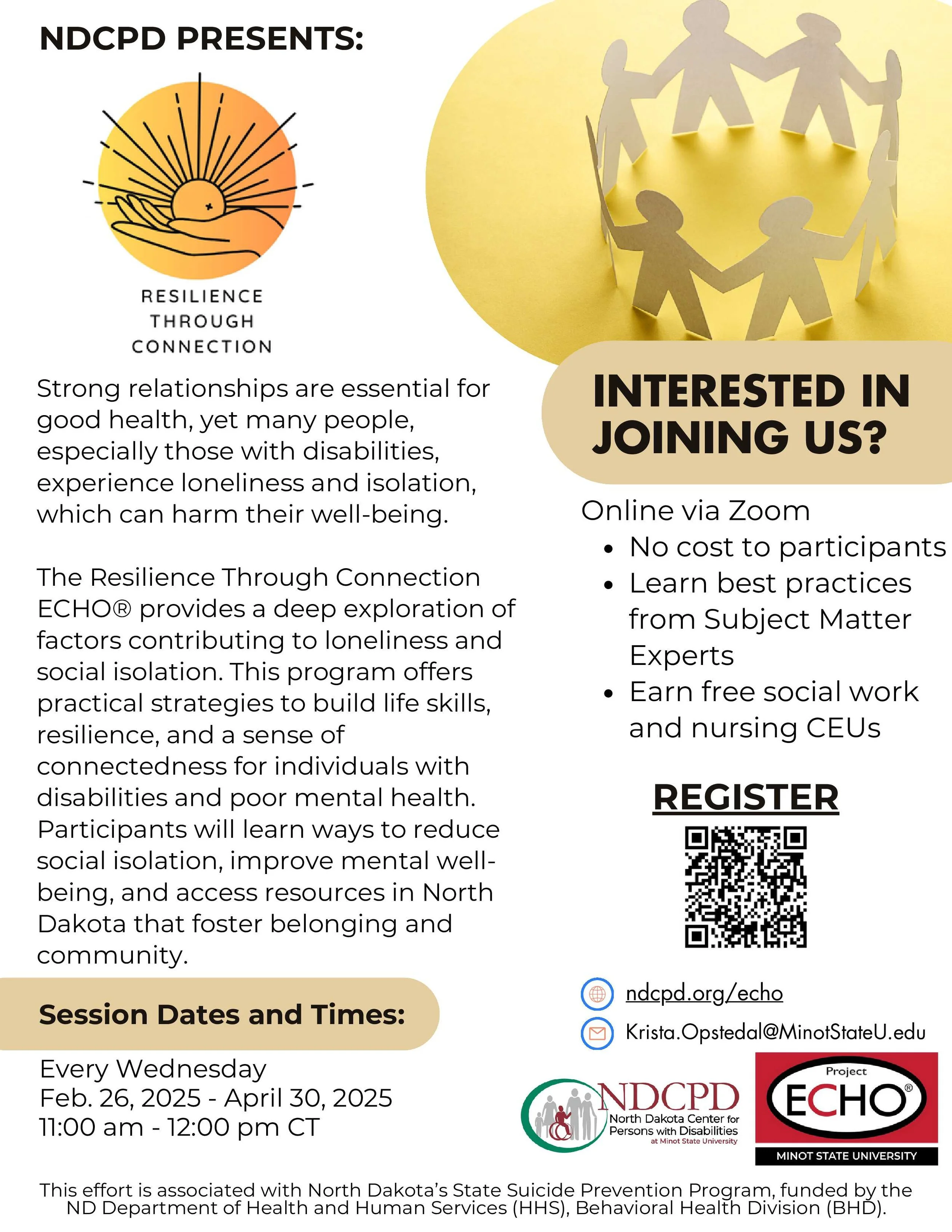 Resilience Through Connection Webinar Series — Oasis Community