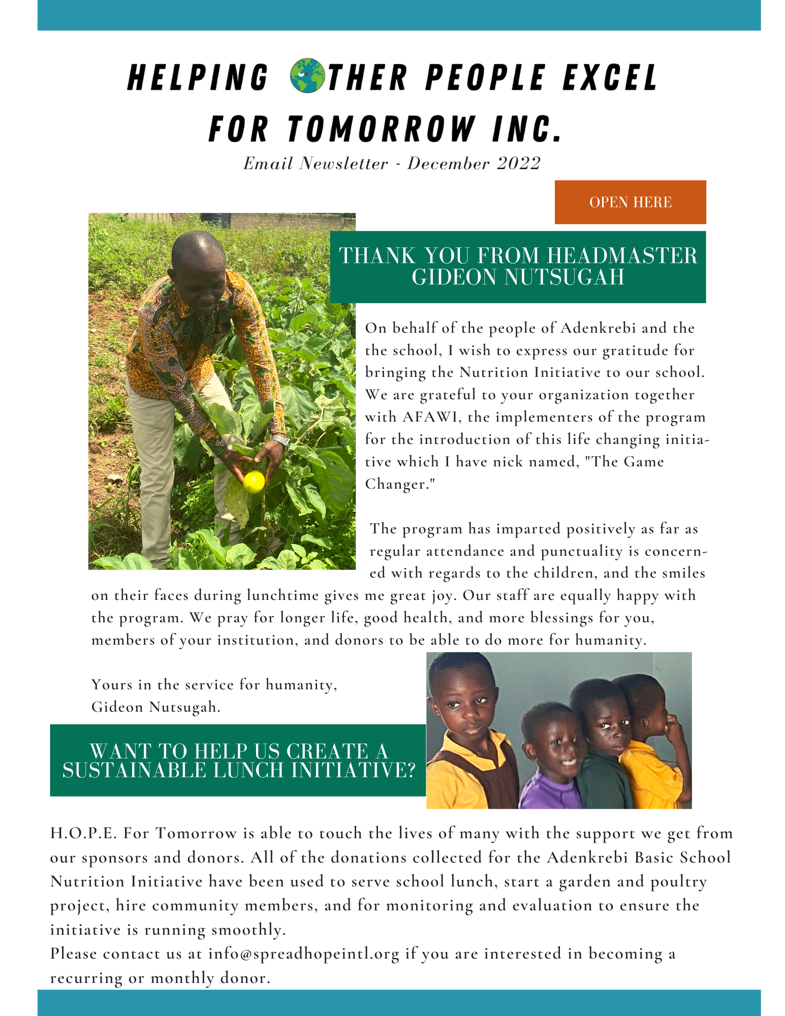 Newsletters — Helping Other People Excel for Tomorrow Inc.