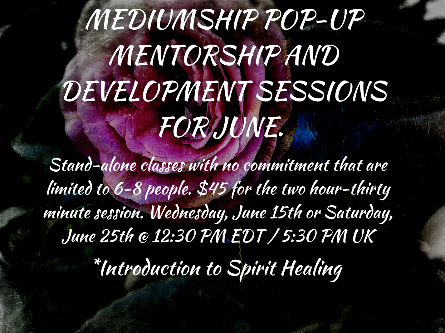 Events & Classes — Josef Siegle Spiritualist Medium, Healer, and Mentor