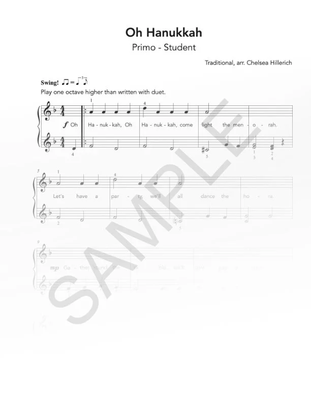 Oh Hanukkah — Hillerich Piano Studio • Lessons & Sheet Music