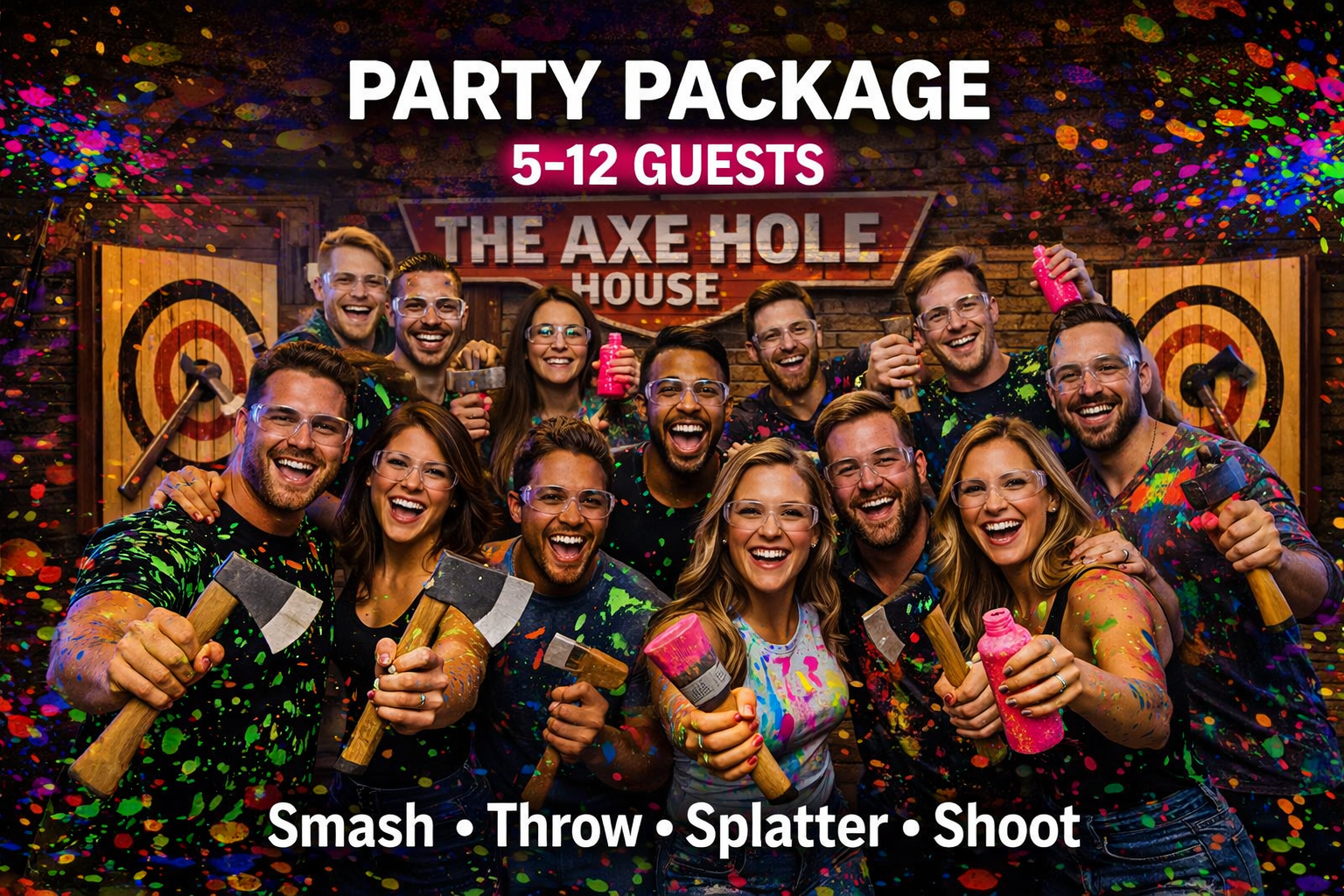 The Axe Hole House | Your Axe Throwing & Splatter Paint Authority