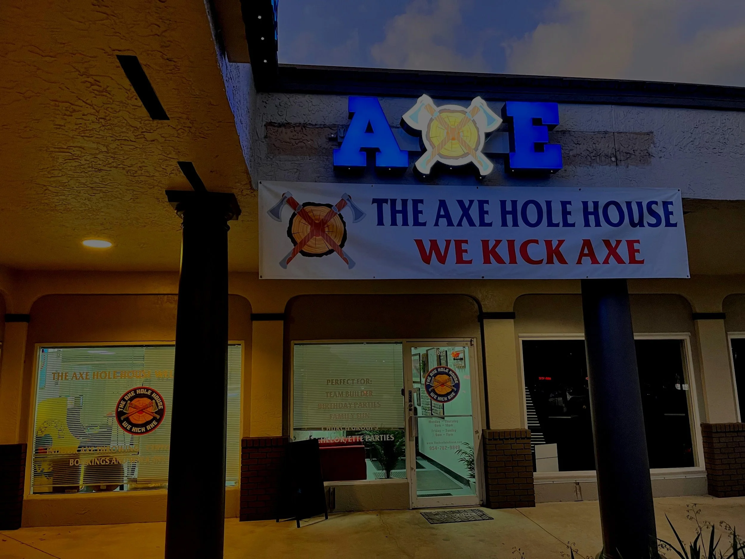 The Axe Hole House | Axe Throwing Entertainment Center | Plate Therapy ...