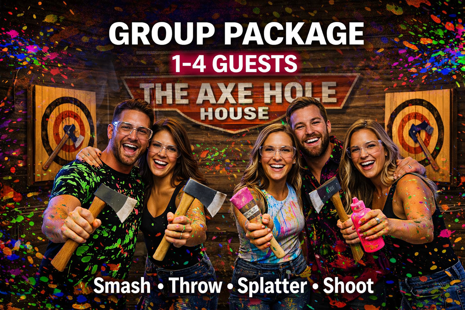 The Axe Hole House | Your Axe Throwing & Splatter Paint Authority