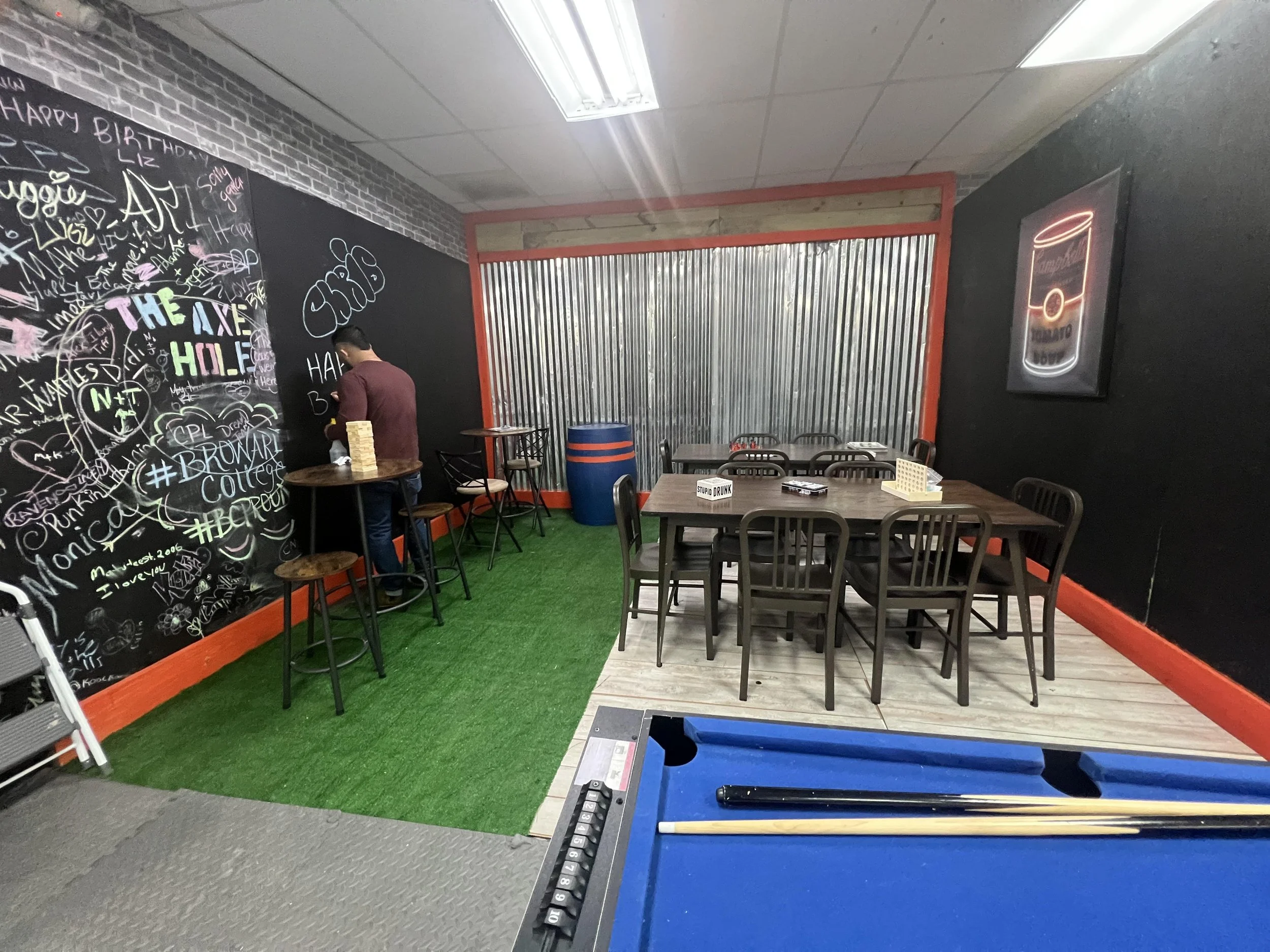 The Axe Hole House | Axe Throwing Entertainment Center | Plate Therapy ...