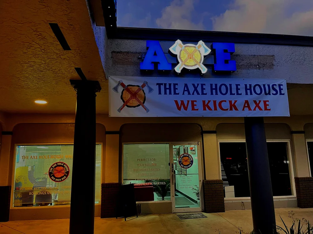 The Axe Hole House | Axe Throwing Entertainment Center | Plate Therapy ...