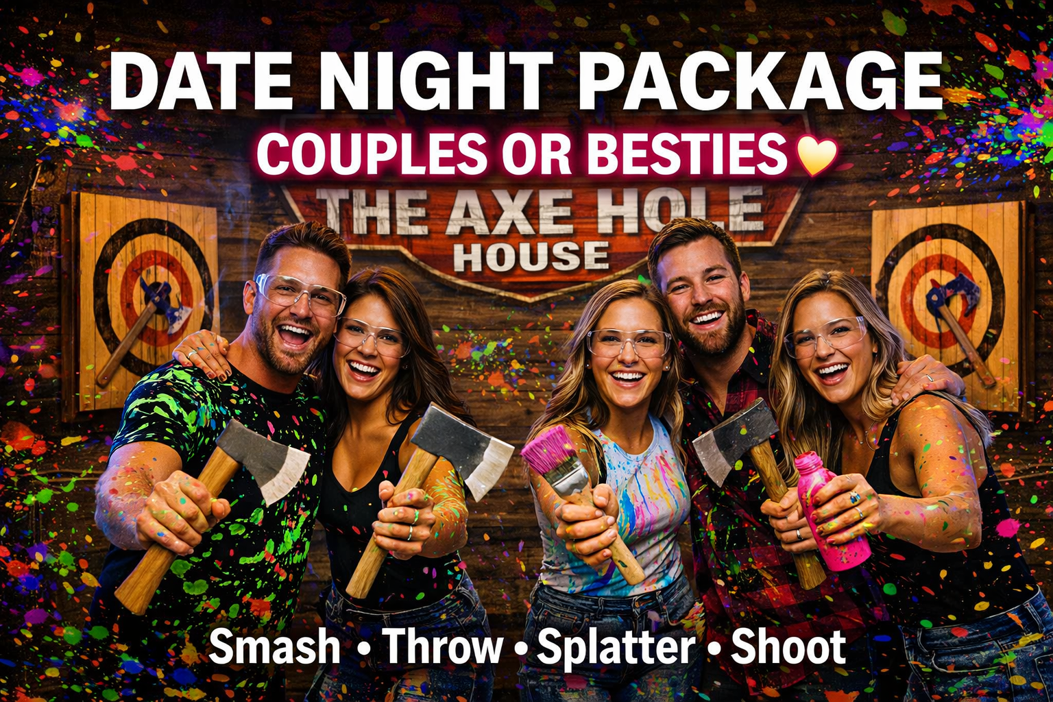 The Axe Hole House | Axe Throwing & Escape Room | Plate Therapy ...
