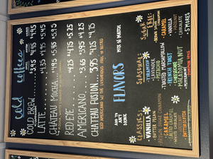 Menu — Château Coffee Co.