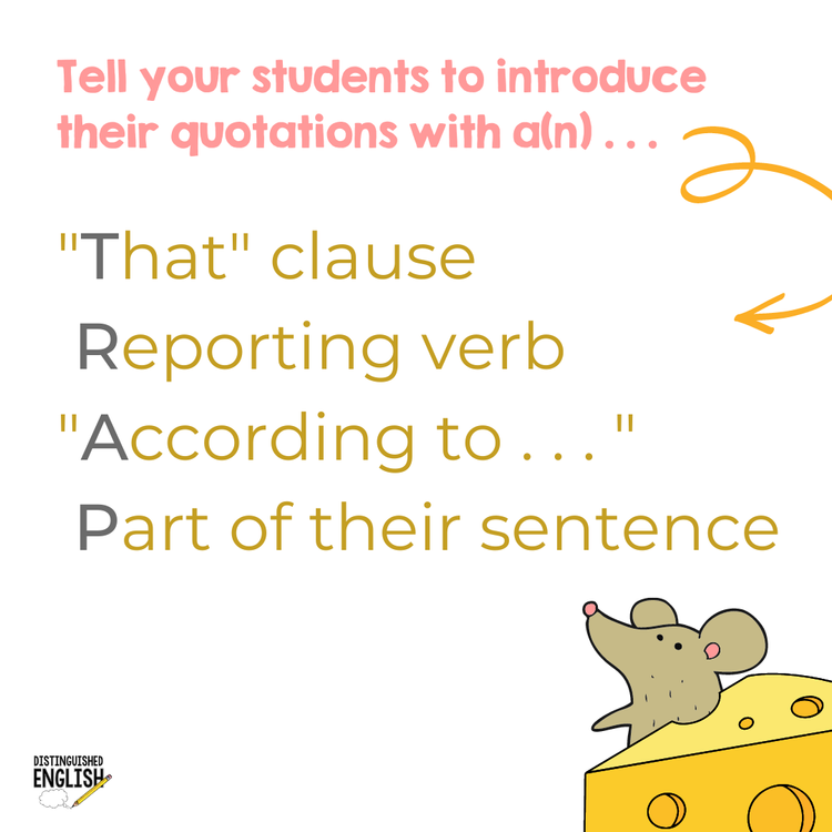 Helpful Acronyms for Essay Writing in Middle School — UPBEAT ELA