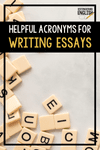 Helpful Acronyms for Essay Writing in Middle School — UPBEAT ELA
