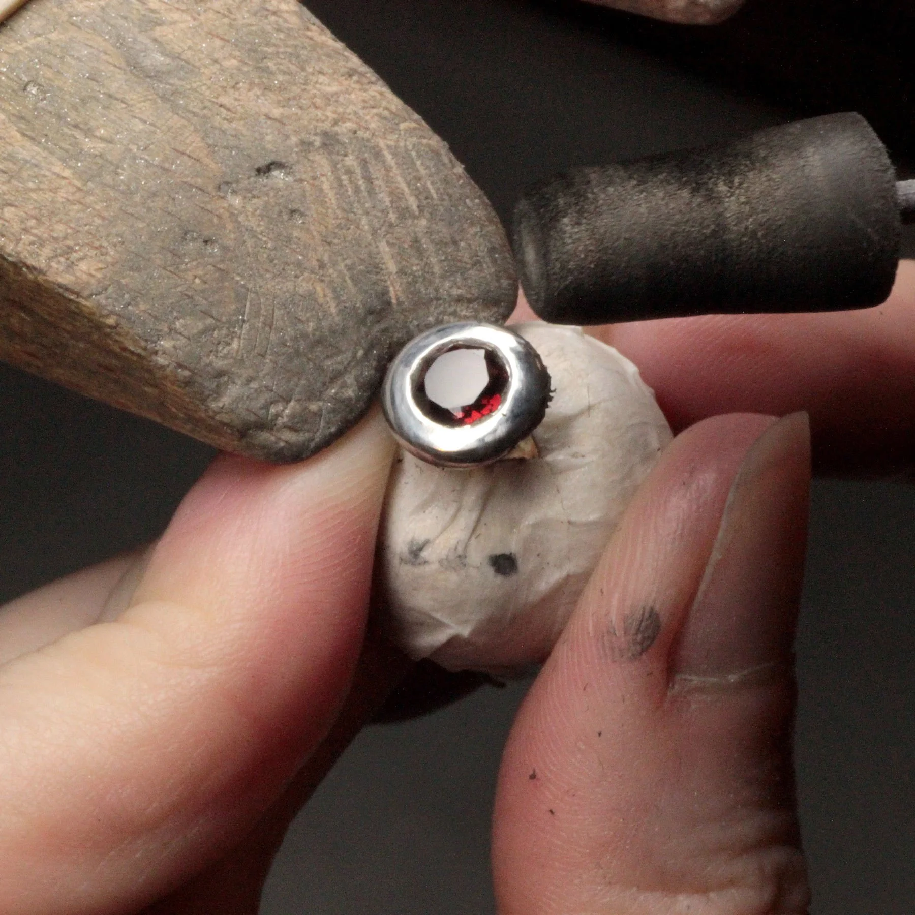Flush Seting Large Stones in Silver — Anastasia Young