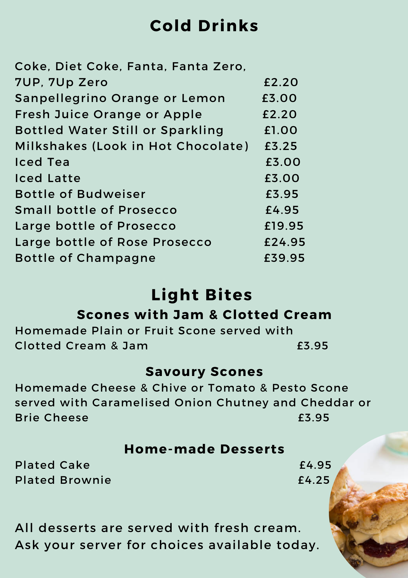 The Tea Rooms Menu — The Tea Room