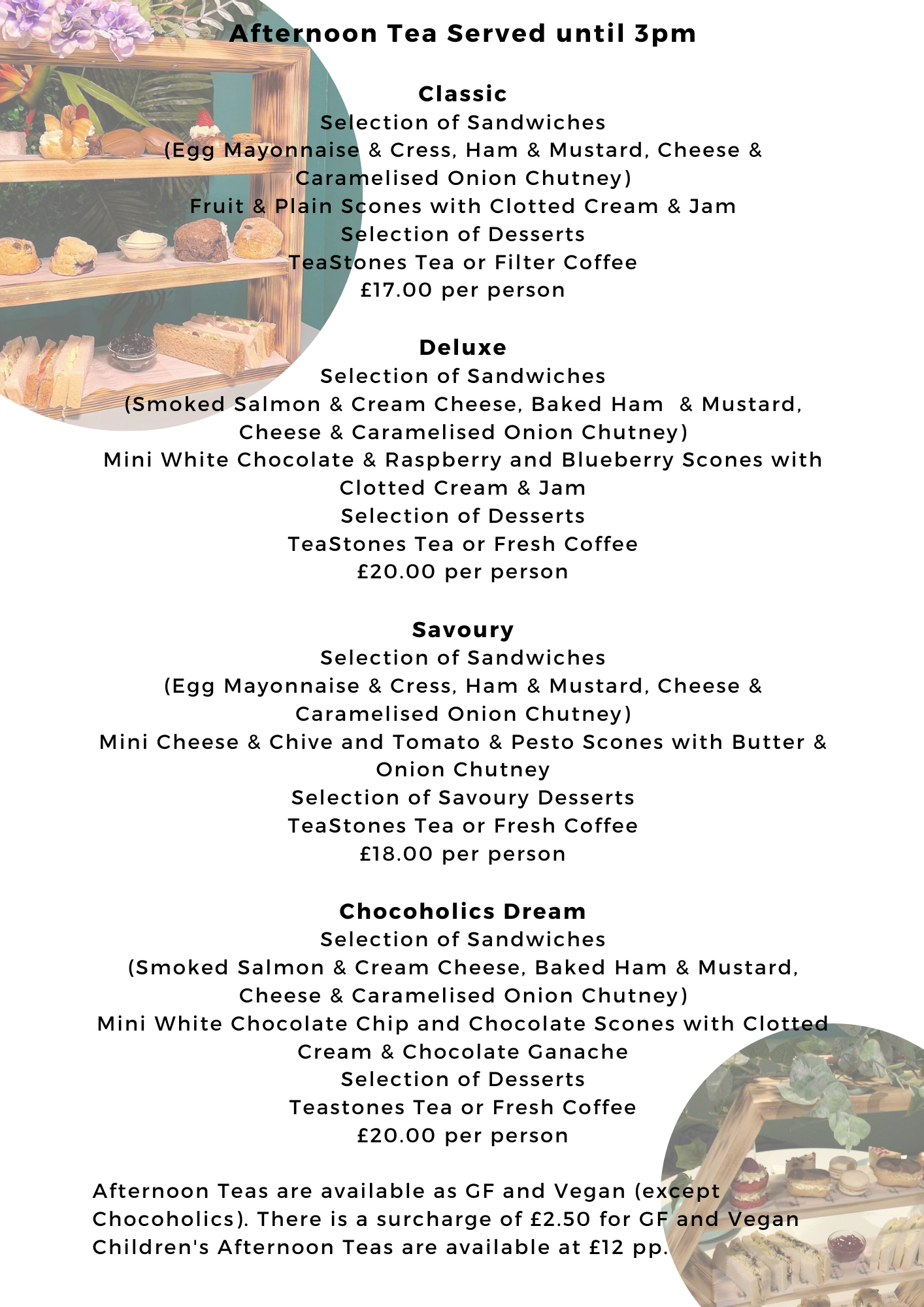 The Tea Rooms Menu — The Tea Room