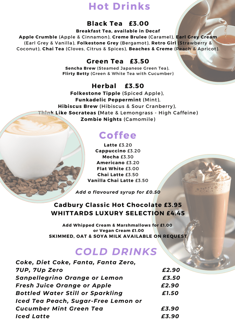"Menu at The Tea Rooms Folkestone | Afternoon Tea, Cakes, Breakfast ...