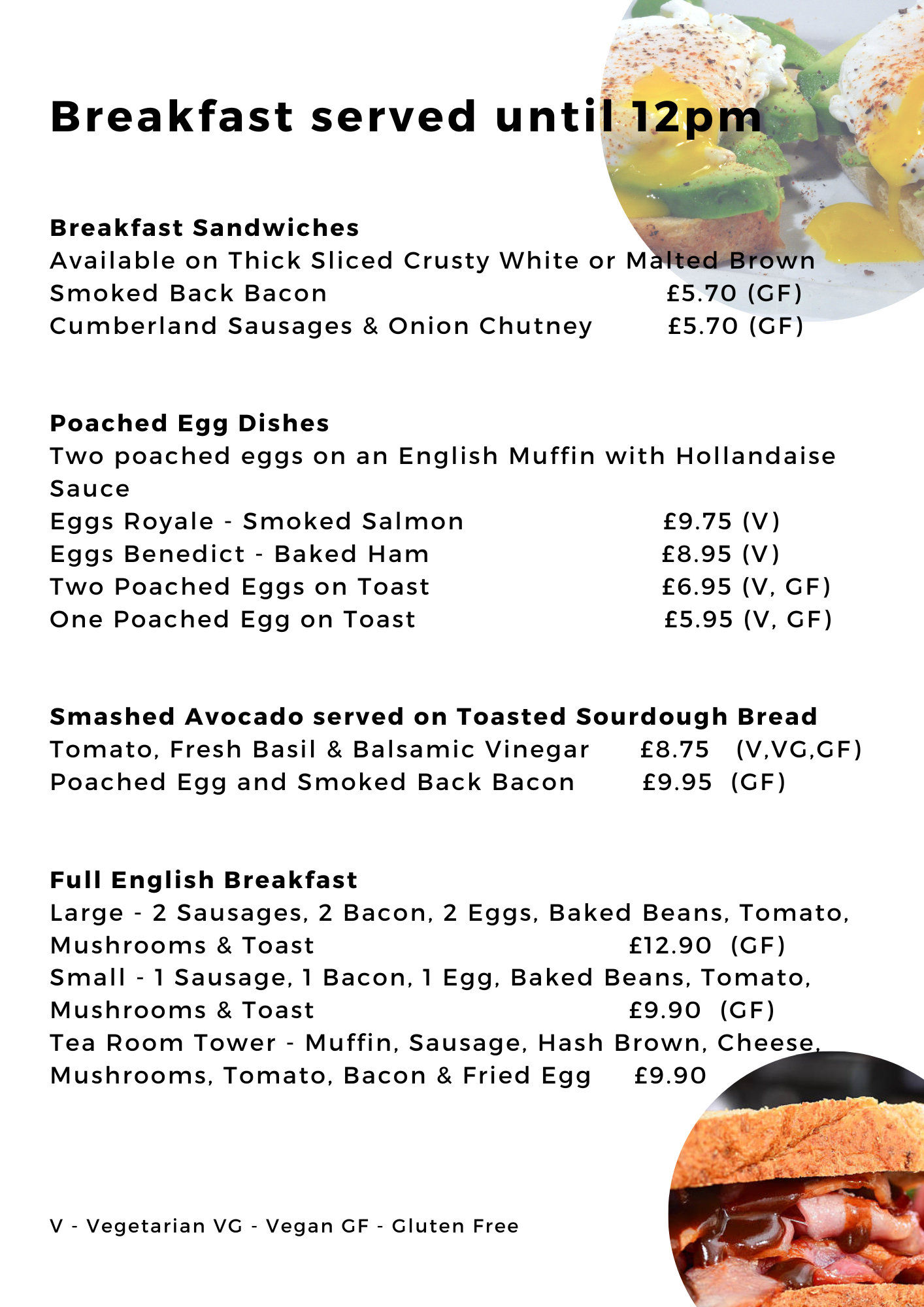 The Tea Rooms Menu — The Tea Room