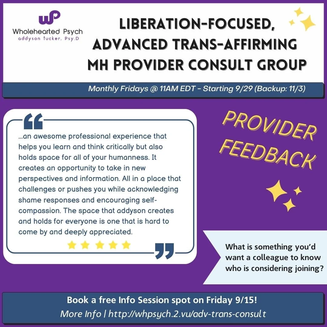 For Trans-Affirming Mental Health Providers: Intermediate-to-Advanced ...