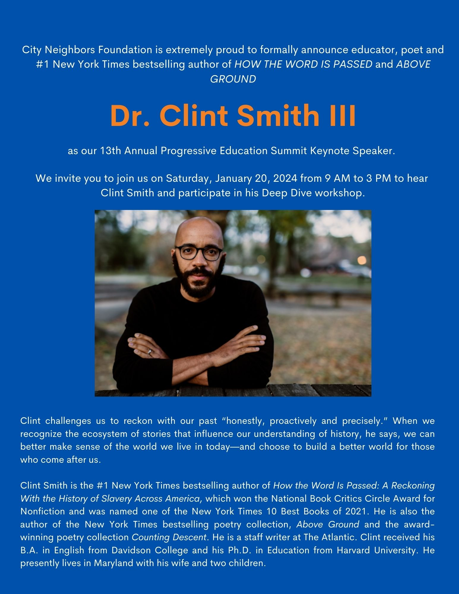 Progressive Education Summit — City Neighbors Foundation