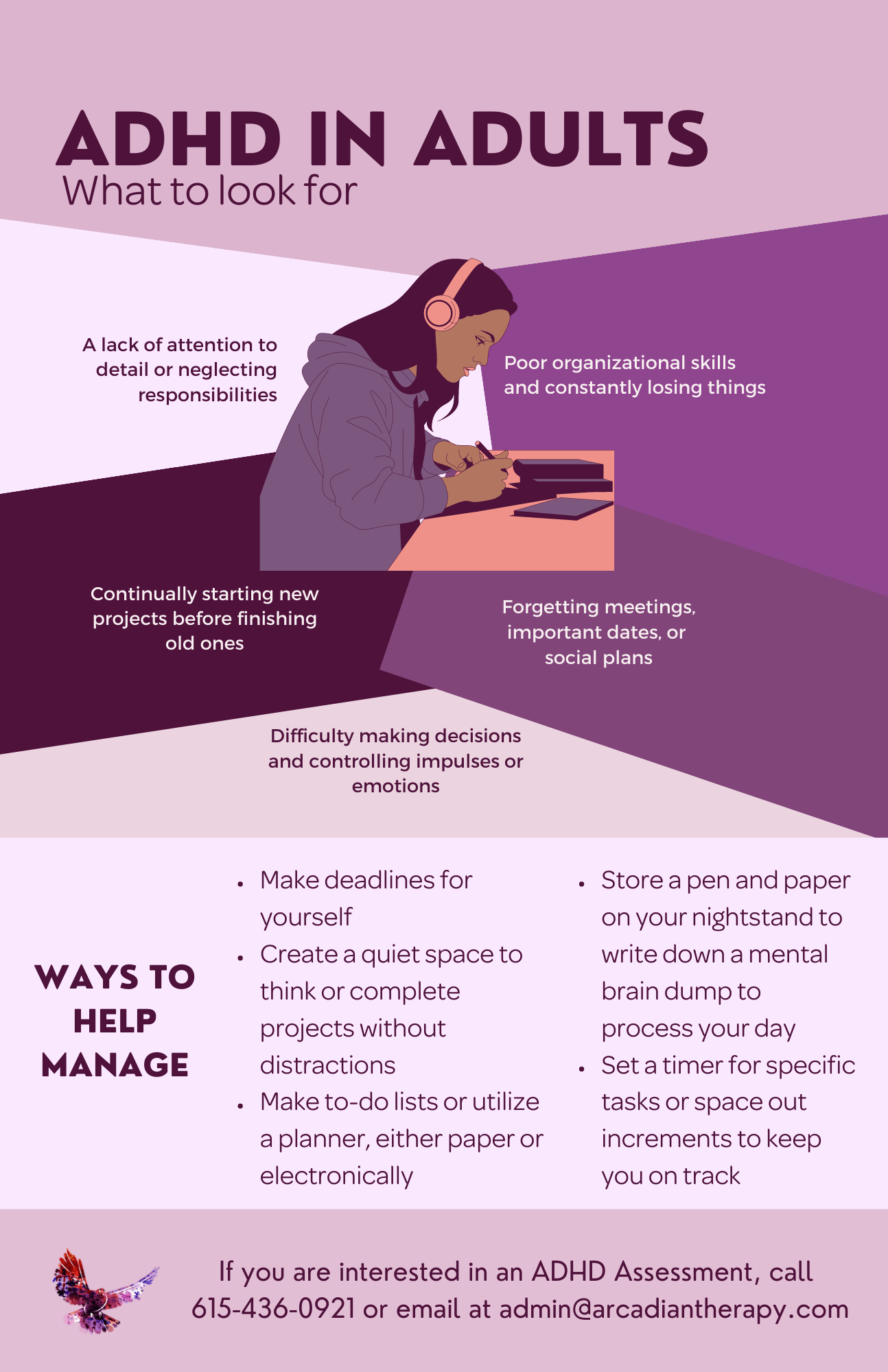 What ADHD Looks Like in Adults — Arcadian Therapeutic Services