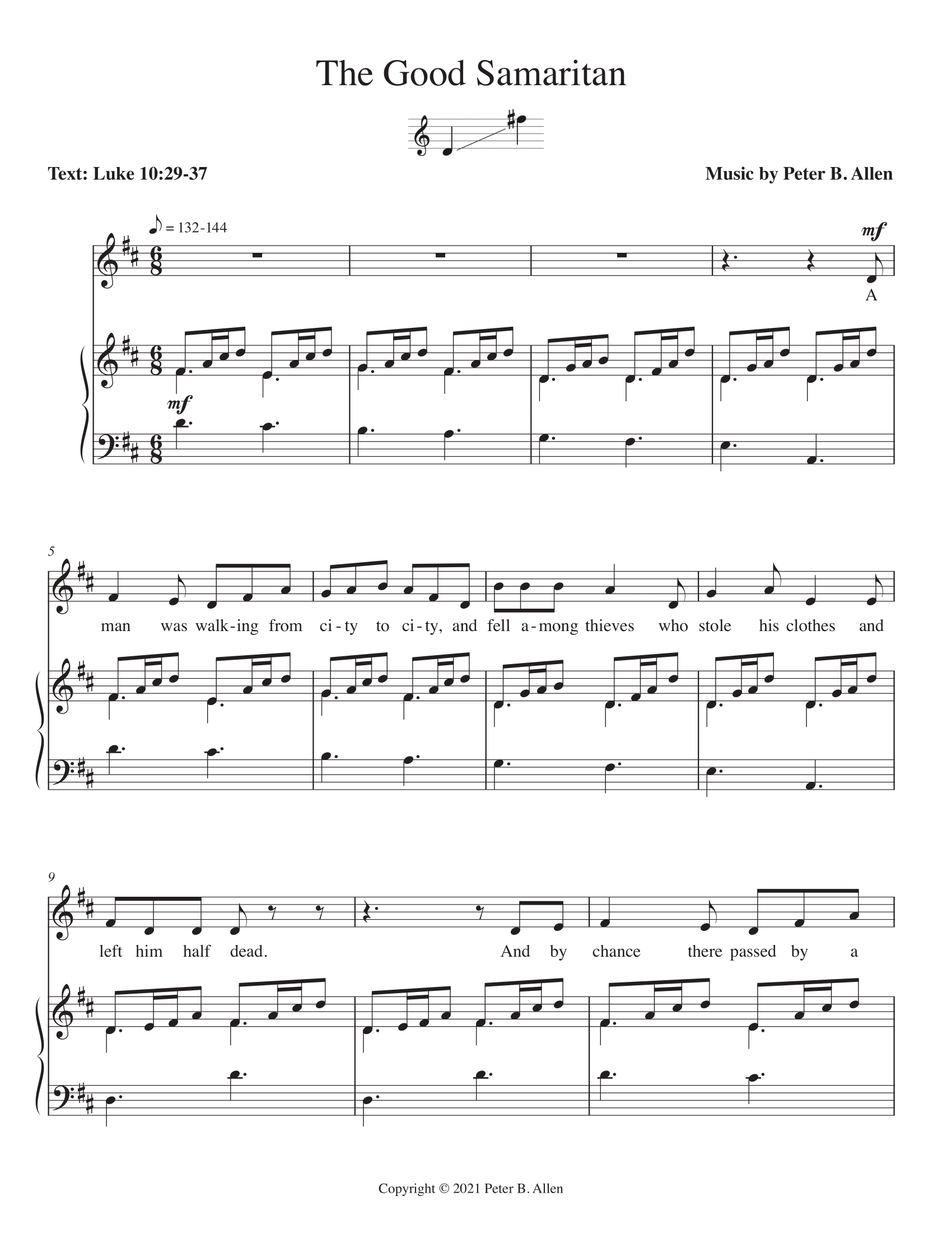 The Good Samaritan - Sheet Music - HIGH — Peter B. Allen