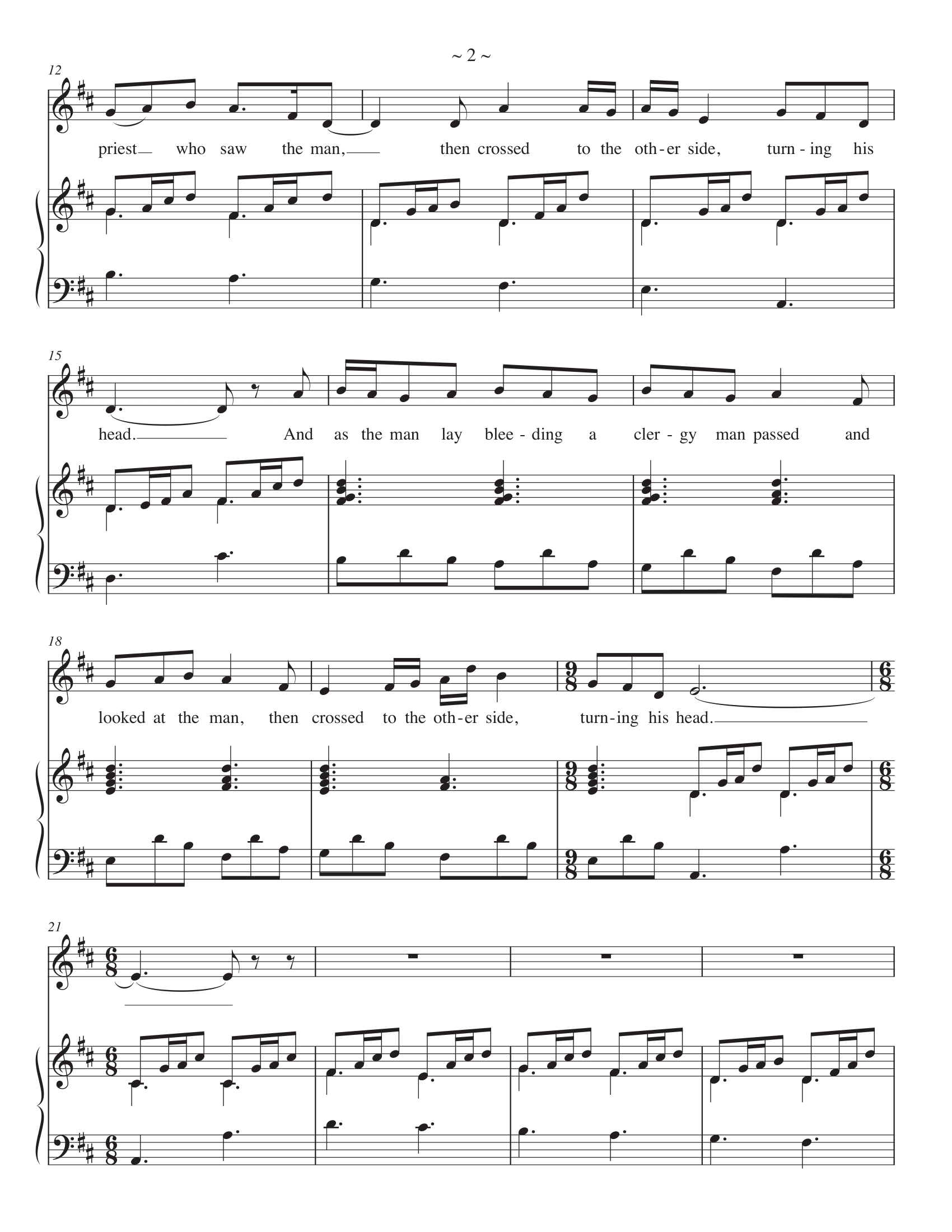 The Good Samaritan - Sheet Music - HIGH — Peter B. Allen