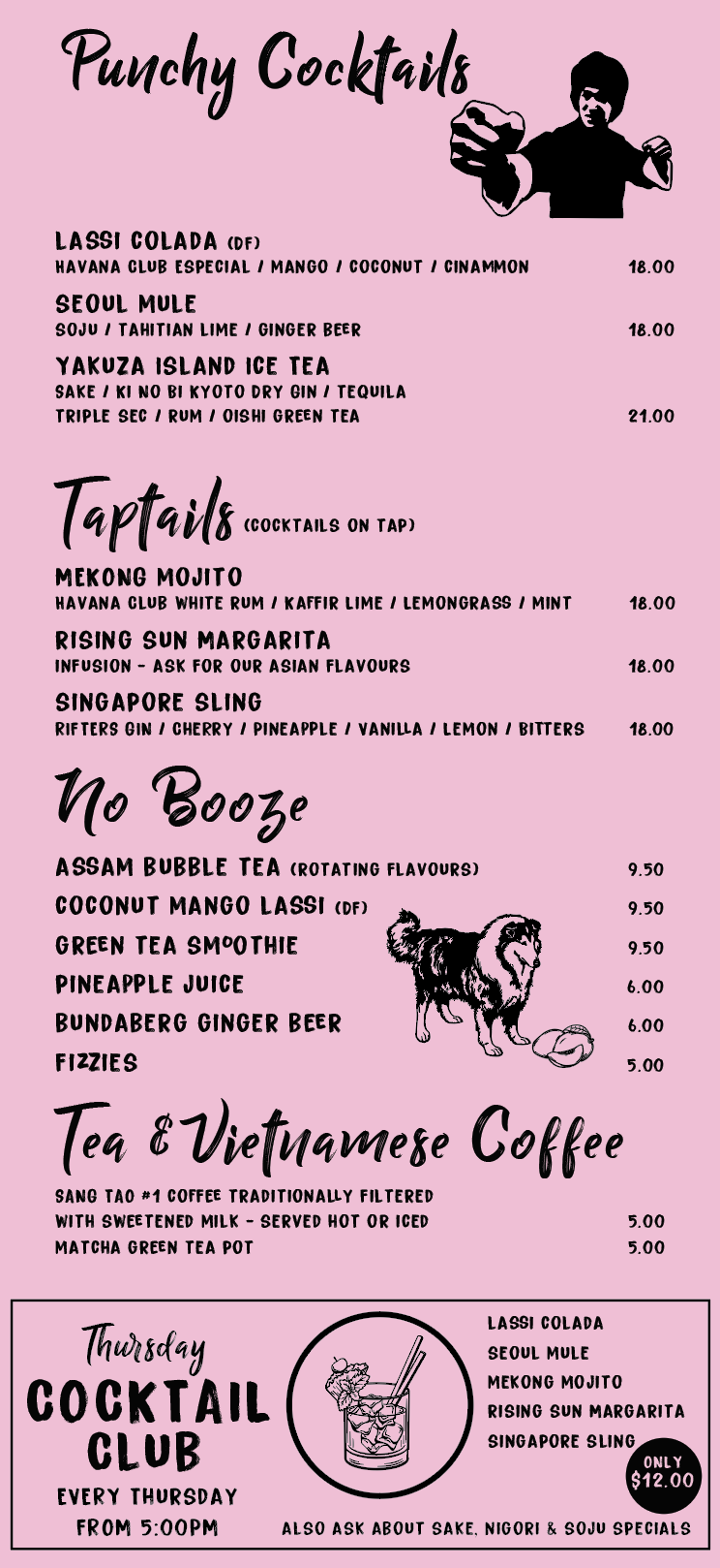 Bam Boo Menu — Bam Boo