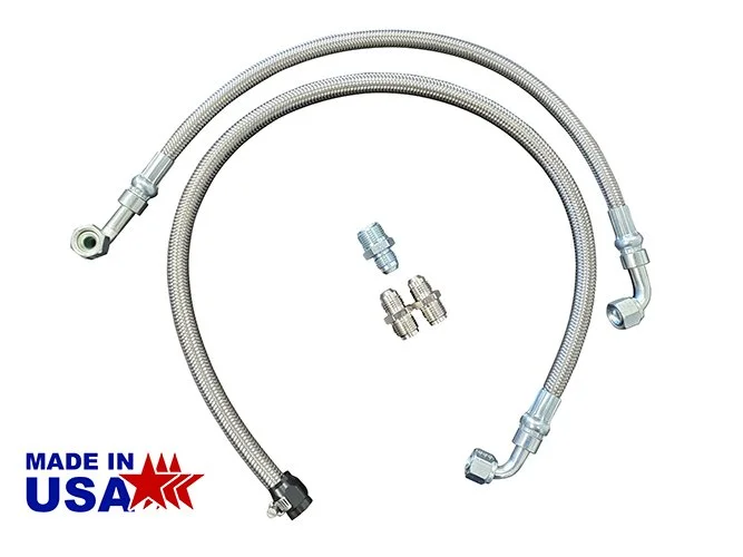 Power Steering Conversion Hose Kit for GM Gear Box, Rubber — Custom ...